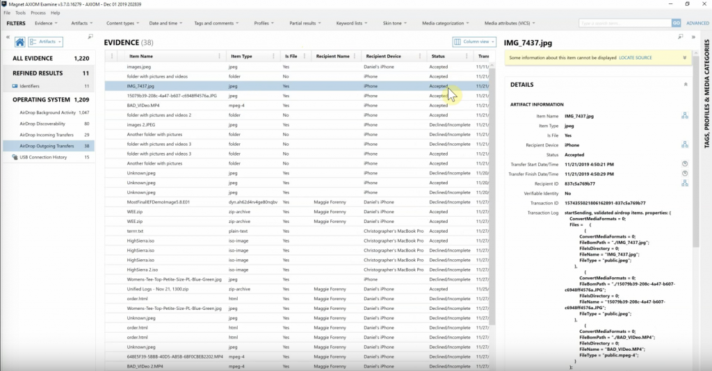 How To Parse AirDrop Artifacts In Magnet AXIOM - Forensic Focus