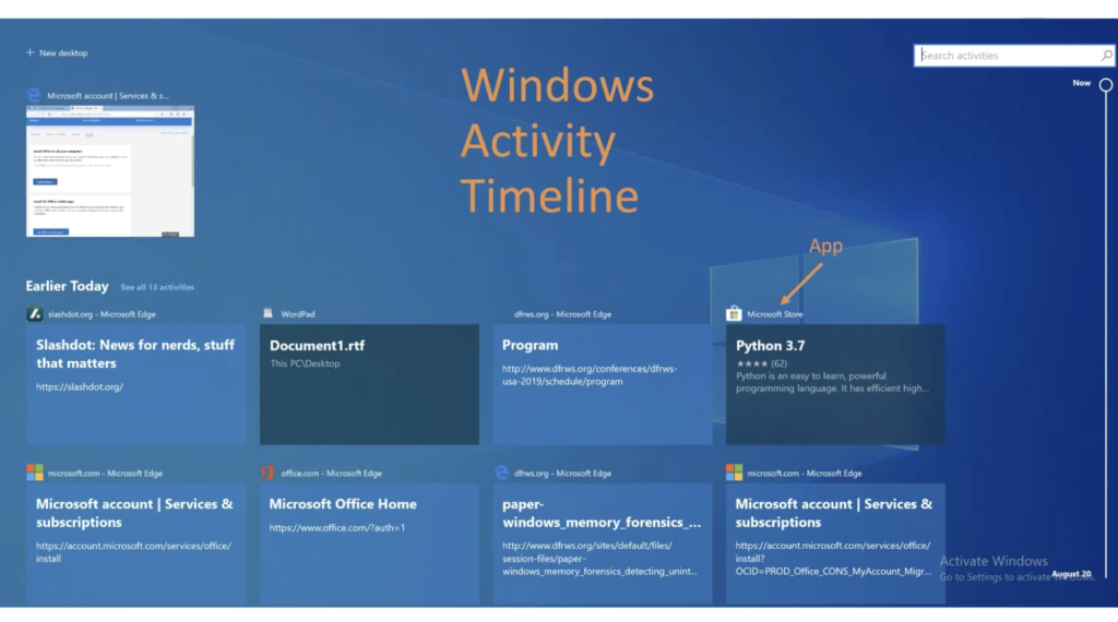 Windows 10 Activity Timeline: An Investigator's Gold Mine - Forensic Focus