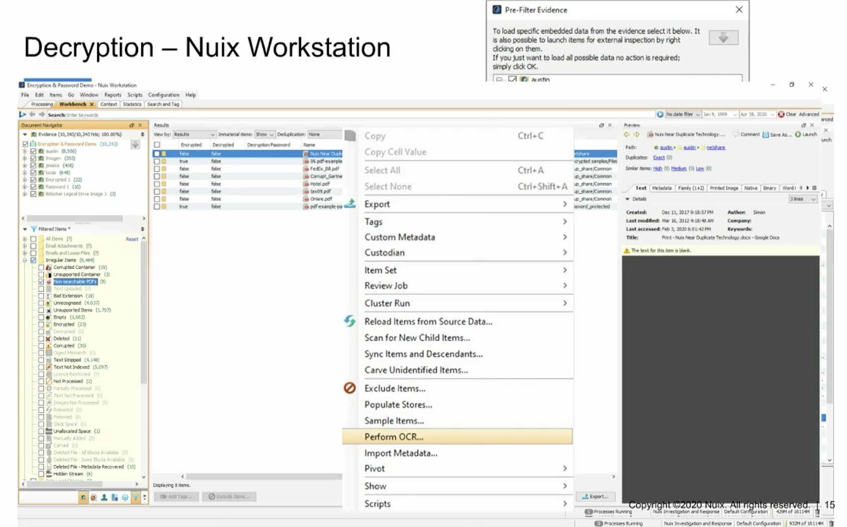 Nuix Digital Investigations Solutions: Defeating Encryption And ...