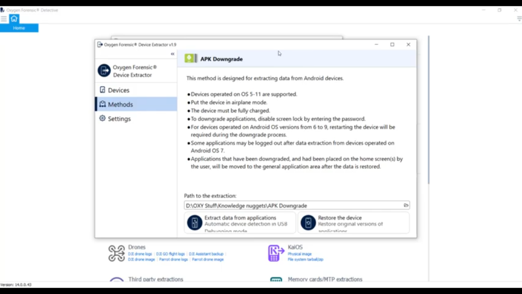 APK Downgrade in Oxygen Forensic Detective - Forensic Focus