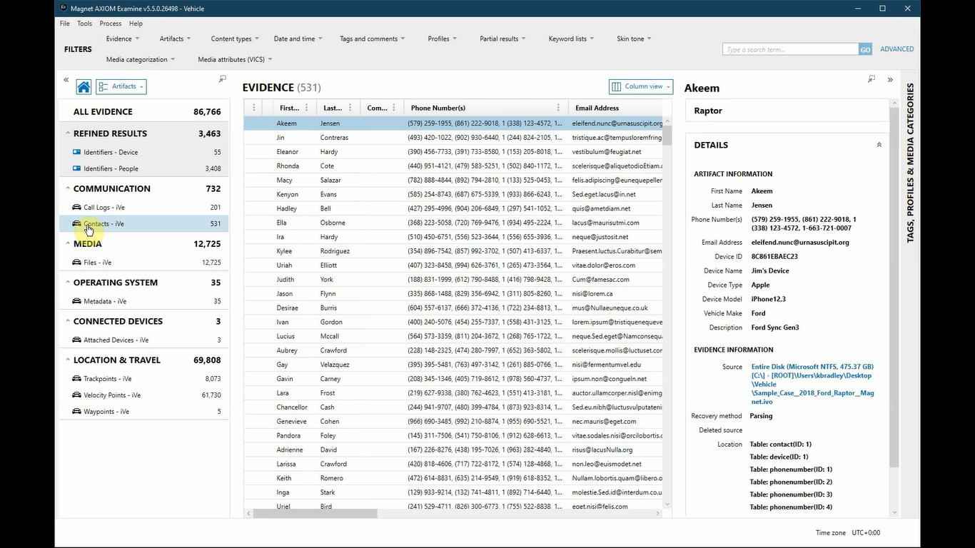 Examining Vehicle Data With Magnet AXIOM - Forensic Focus