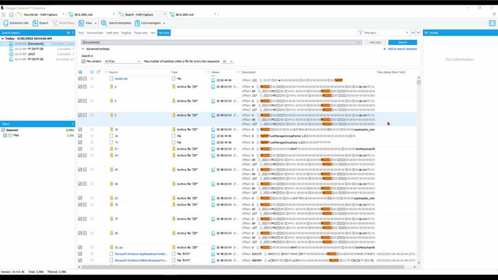 Hex Searching in Oxygen Forensic Detective - Forensic Focus