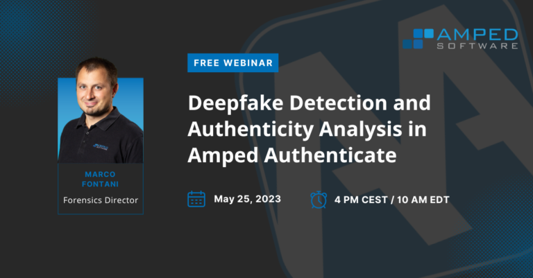 UPCOMING WEBINAR – Deepfake Detection And Authenticity Analysis In ...